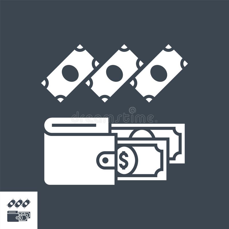 Expenses Vector Glyph Icon stock vector. Illustration of profit - 196972336