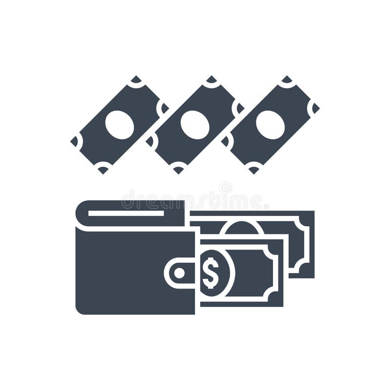 Expenses Vector Glyph Icon stock vector. Illustration of investment ...