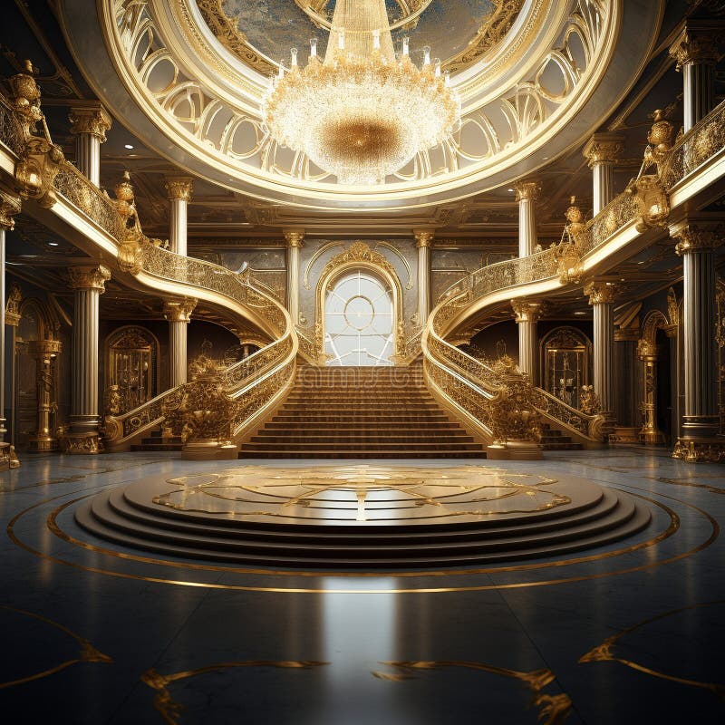 Expensive Designer Royal Interior with Exclusive Luxury Elements Stock ...