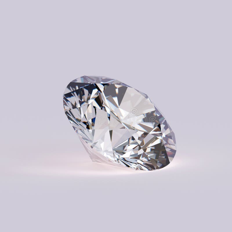 An Expensive Diamond Concept on a White Background with Studio Lights ...
