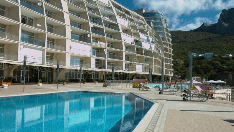 Expensive Hotel Complex Located in the Mountains Stock Photo - Image of ...