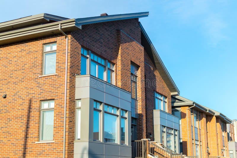 Expensive Modern House with Huge Windows Stock Photo - Image of ...