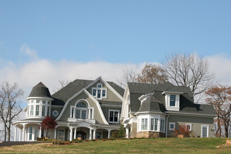 Expensive, Ornate House, Family Home Stock Image - Image of green ...