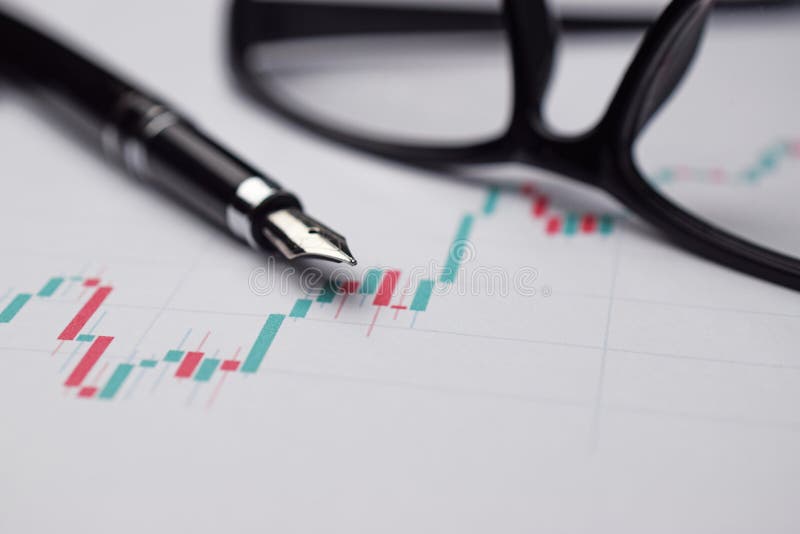 Expensive Pen Forex on Charts Stock Image - Image of analysis, trading ...