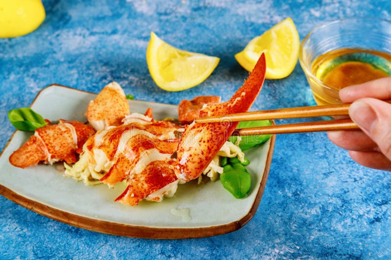 Expensive Seafood Lobster on Table in Buffet Stock Photo - Image of ...
