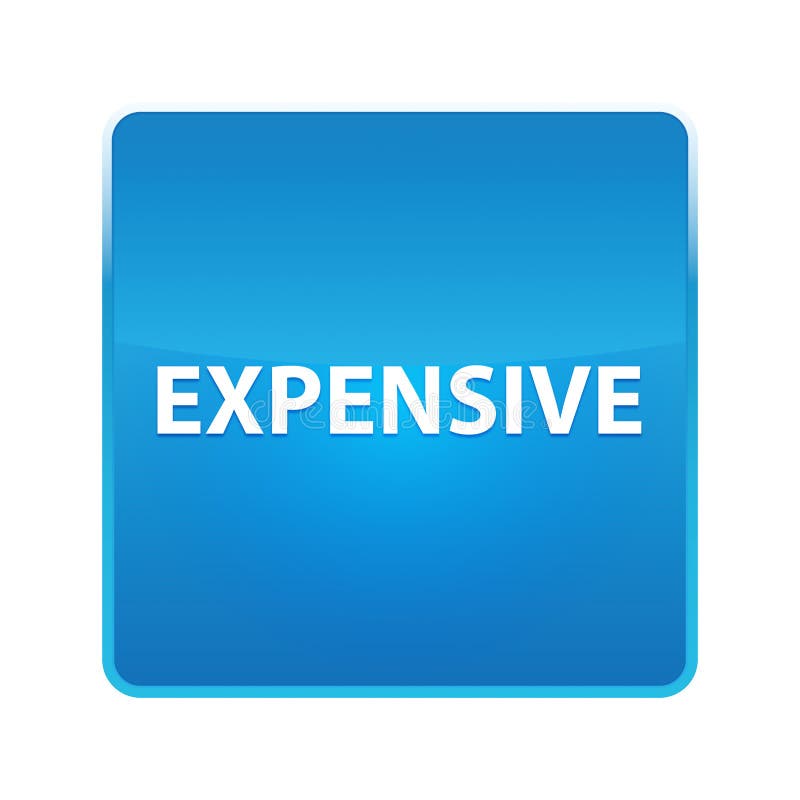 Expensive Shiny Blue Square Button Stock Illustration - Illustration of ...