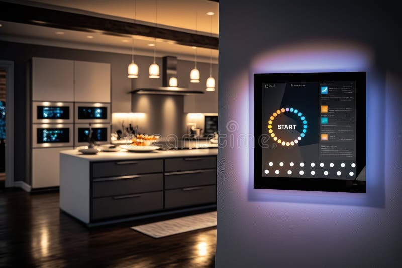 Expensive Smart Home with Advanced Technology Stock Illustration ...