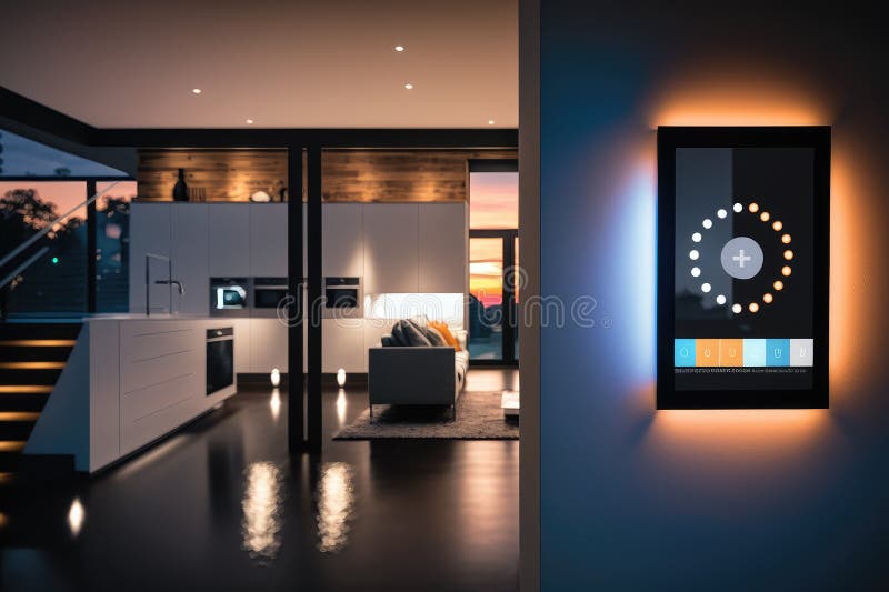 Expensive Smart Home with Advanced Technology Stock Illustration ...