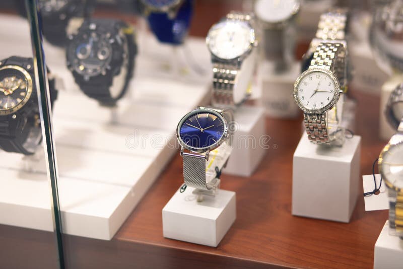 Expensive Watch on the Shelf Stock Photo - Image of present, store ...