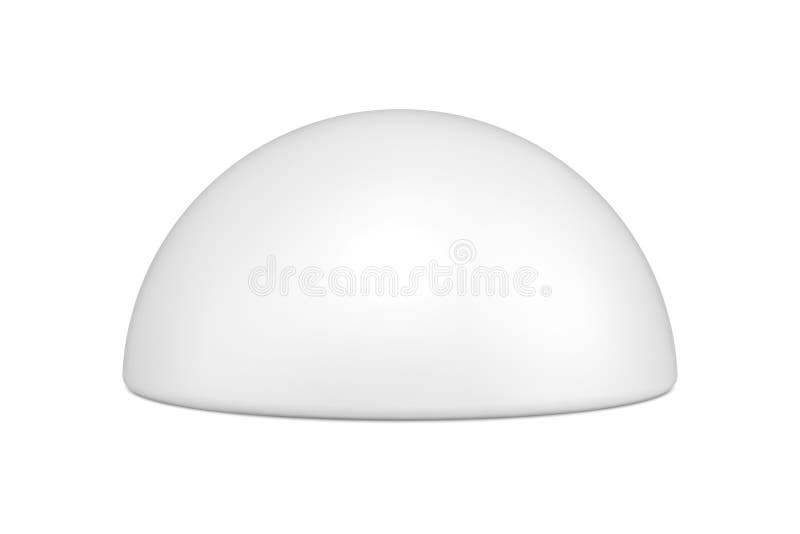 Expensive White Realistic Volume Half Circle Glossy 3d Template ...