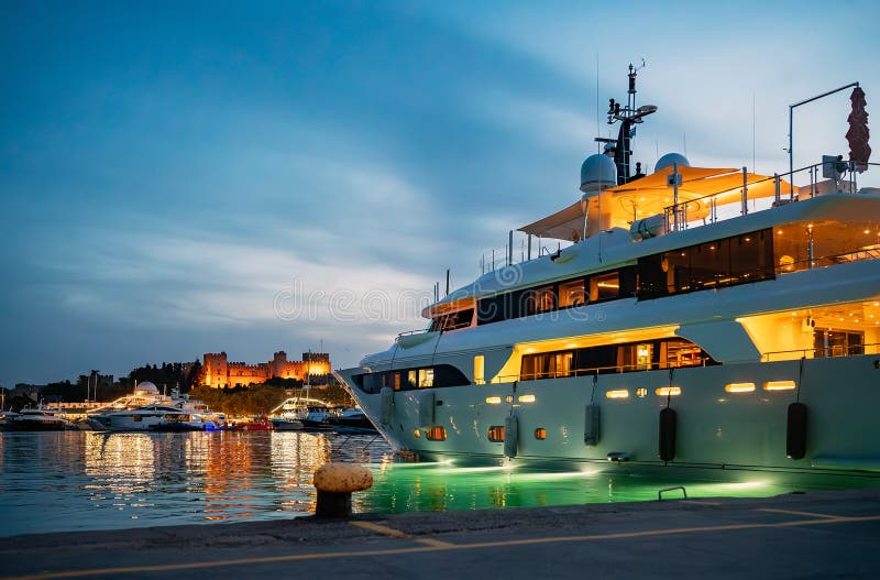 Expensive white yacht stock image. Image of luxury, rich - 317415501