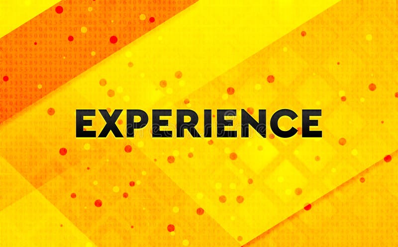 Experience Abstract Digital Banner Yellow Background Stock Illustration ...