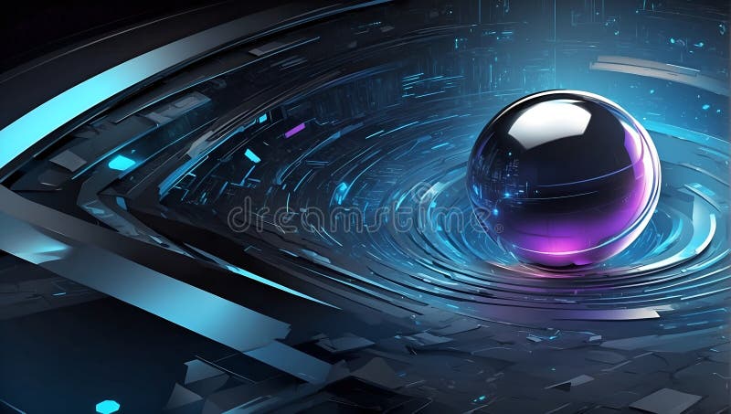 Dimensional Techscape: 3D Abstract Allure with Hi-tech Vectors ...