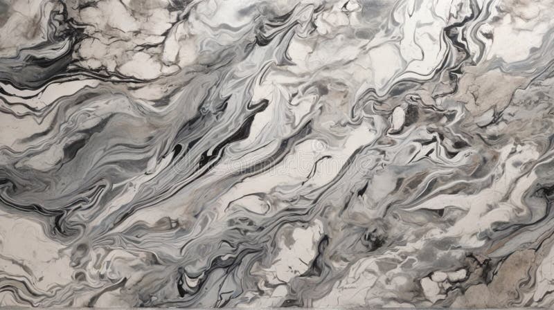 Misty Grey Marble Mirage: an Exquisite Panoramic Banner Showcasing an ...