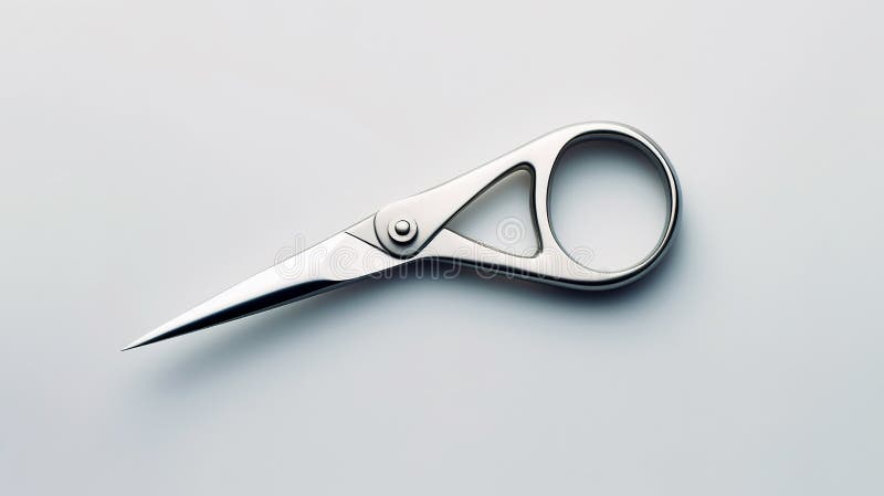 Single Pair of Scissors Against a Clean White Backdrop Stock ...