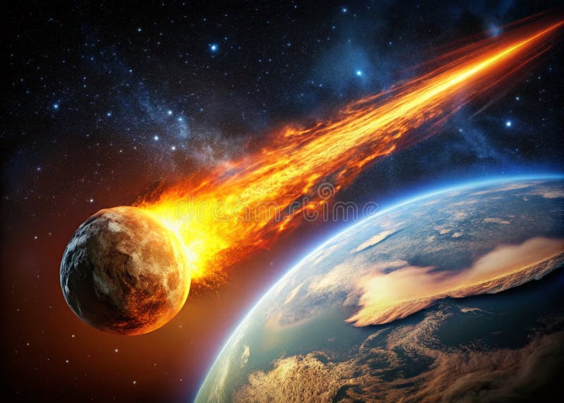 Witness a Breathtaking Meteor Shower Realistic 3D Simulation of a Meteorite Falling through ...