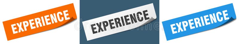 Experience Banner Template. Experience Ribbon Label Stock Vector ...