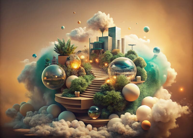 Sustainable Living Elevated an Aerial Perspective of a Warm ...