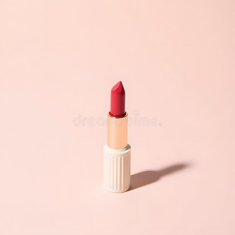 Subtle Elegance Minimalist Lipstick on Soft Pastel Background Stock ...
