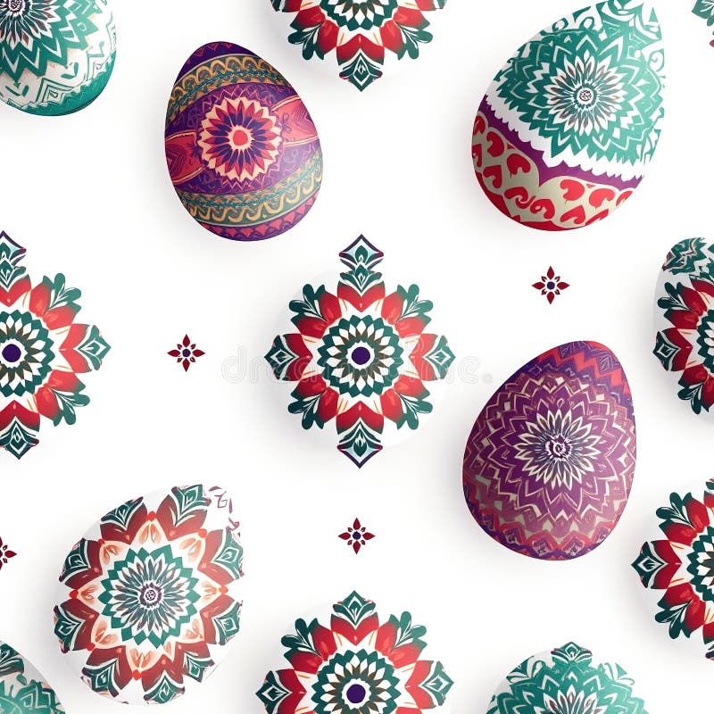 Stunning AIGenerated Bohemian Easter Eggs Intricate Designs Vibrant ...