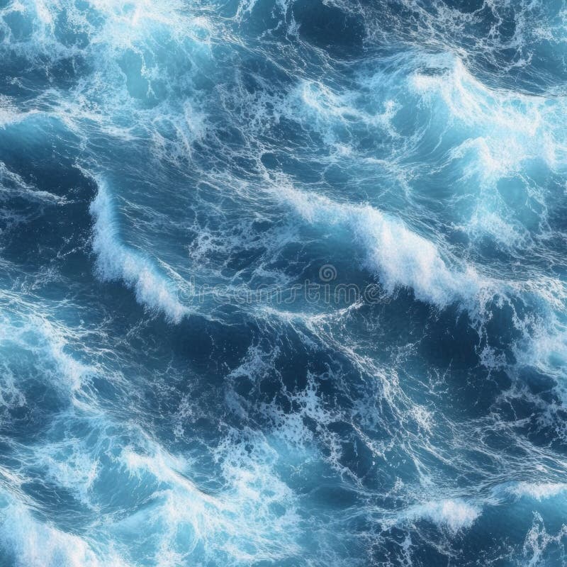 Experience the Beauty of Swirling Deep Blue Ocean Waves with Foamy ...