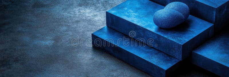 Experience Blue Geometry, Smooth Shapes and Surfaces, Texture and Tones ...