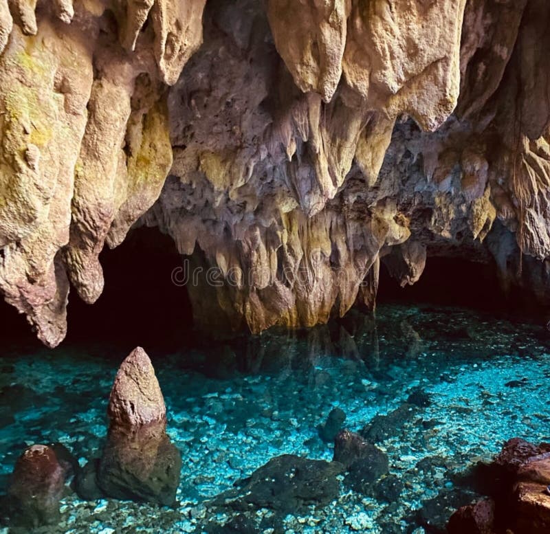 Experience the Blue Water of Hawang Cave Stock Photo - Image of blue ...