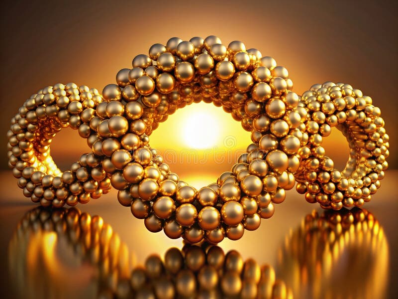 Golden Infinity Symbol a 3D Render of Endless Possibilities and ...
