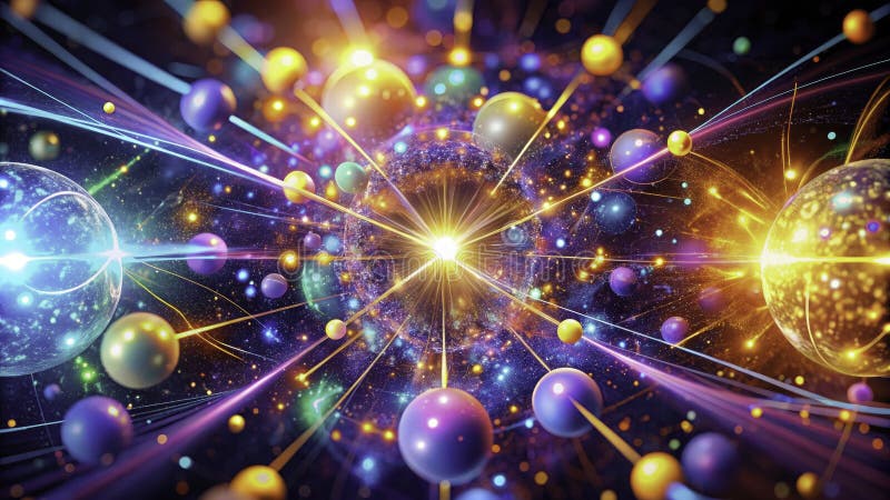 Atomic Energy Field Visualization a Futuristic 8K Digital Landscape AI ...