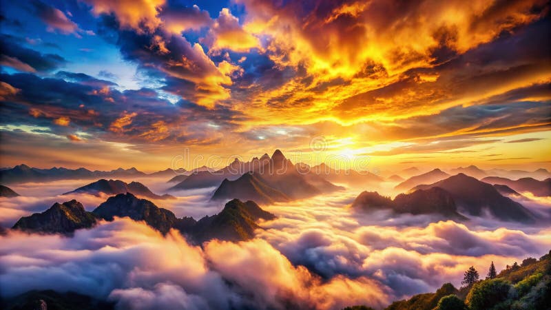 Unveiling the Enchanting Majesty of a Mountain Double Exposure a Dreamy ...