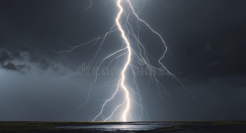 Experience Breathtaking Beauty and Power of a Lightning Strike Stock ...