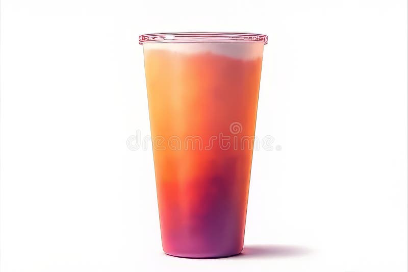 Stunning Sunset Hues a Vibrant Gradient Drink in a Plastic Cup Perfect ...