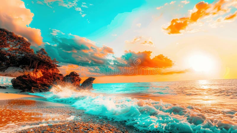 Experience a Breathtaking Coastal View with Sharp Cliffs, Roaring Waves ...