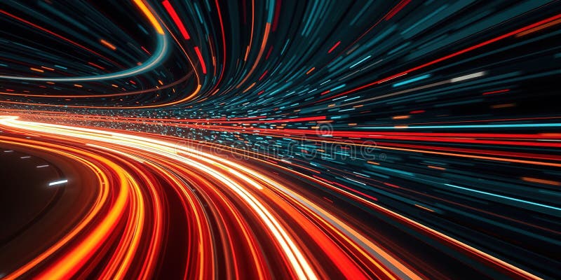 Futuristic Network Speed Lines a Dynamic Visualization of Digital ...