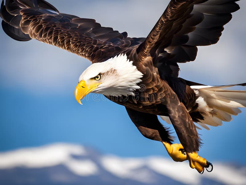 Majestic Bald Eagle in Flight High-Definition AI-Crafted Image Stock ...