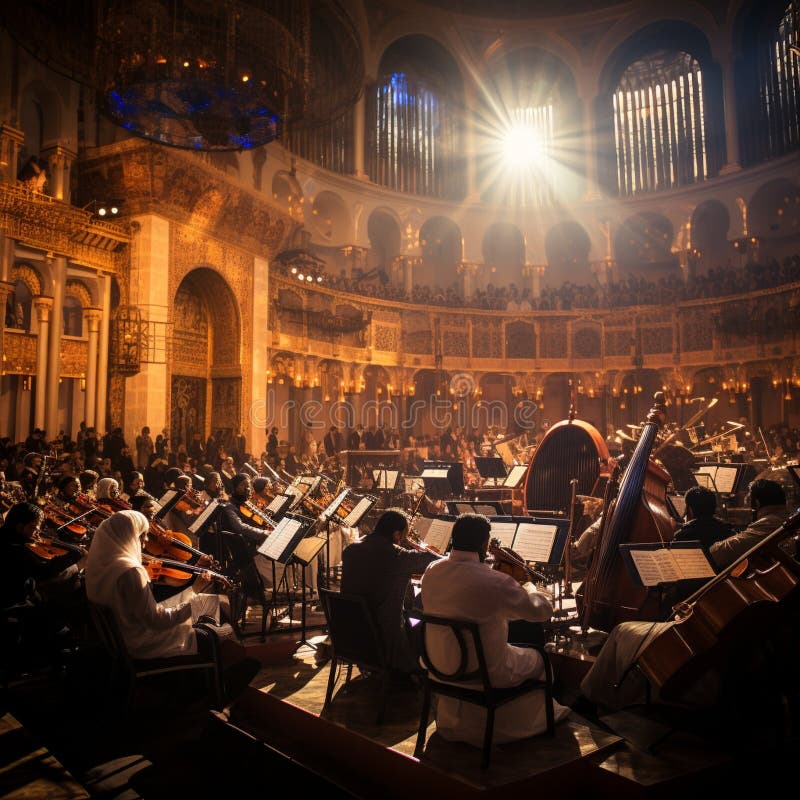 Celestial Symphony: Faith Uniting in Harmony Stock Illustration ...