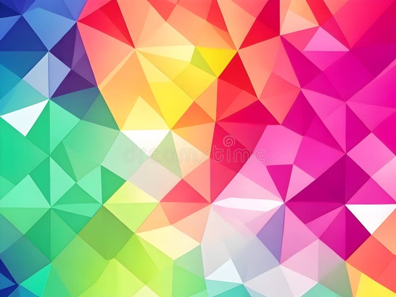 Spectrum Shapes: Colorful Rainbow Polygon Vector Stock Illustration ...