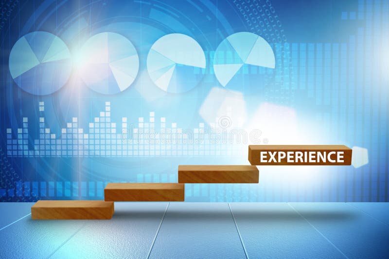 Experience Business Concept with Steps Going Up Stock Photo - Image of ...