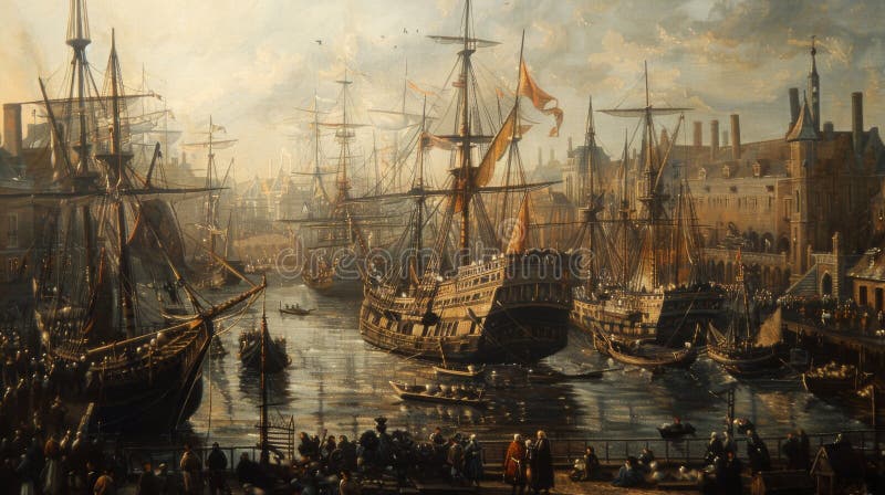 Historic Shipyard: British Maritime Industry Flourishing in the 17th ...