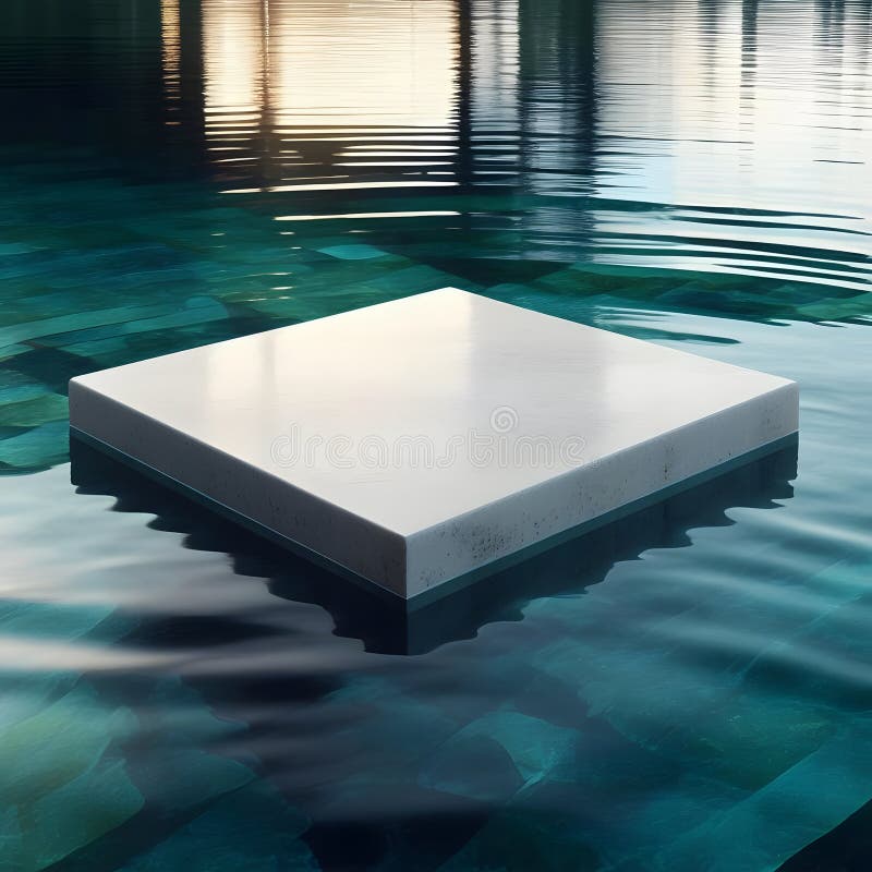 Serenity Unveiled a Ceramic Square Floating Podium Stock Illustration - Illustration of ceramic ...