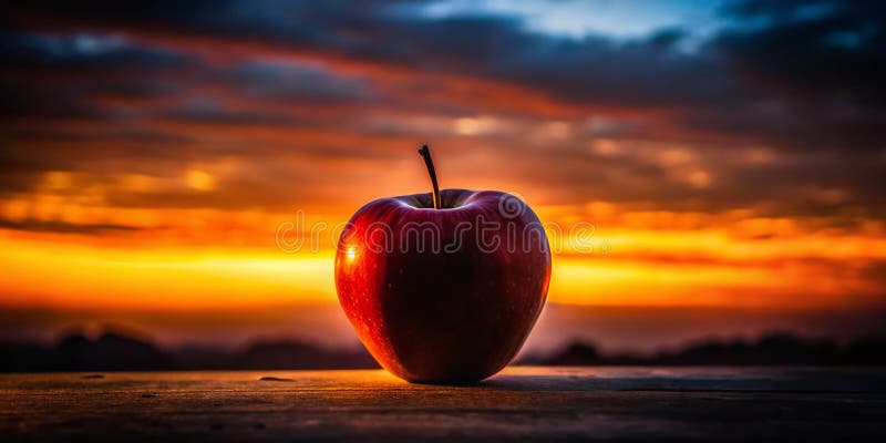 Enchanting Silhouette of a Night Apple Backlit Photography Captures the ...