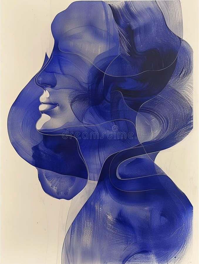 Experience the Captivating Allure of this Blue Abstract Art Stock ...