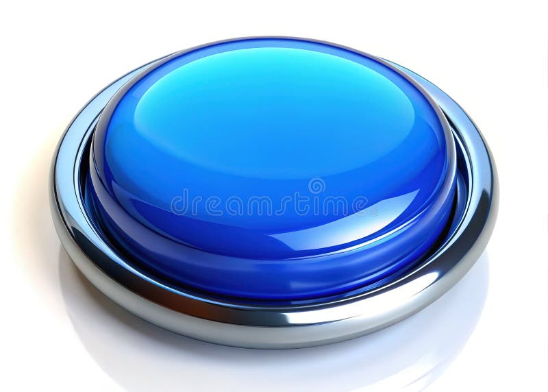 Dynamically Shining Blue Button Animation a Photorealistic AIGenerated ...