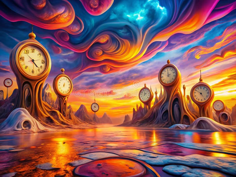 A Mesmerizing Surrealist Clock Melt Long Exposure Photography Desktop ...