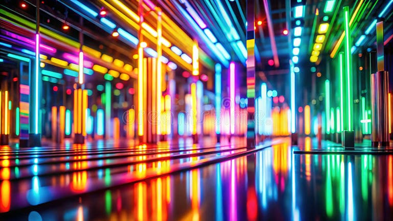 Stunning Neon Rainbow Gradient TiltShift Blur a Vibrant Abstract ...
