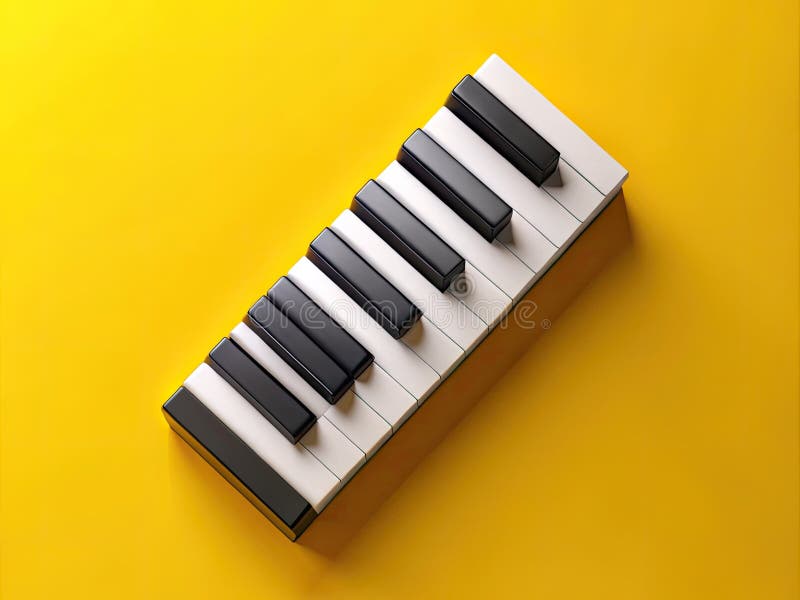 Abstract 3D Piano Keys As Musical Notes a Vibrant Visual Symphony in ...