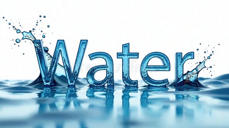 Stunning AIGenerated Water Text Effect a Breathtaking Abstract Design ...