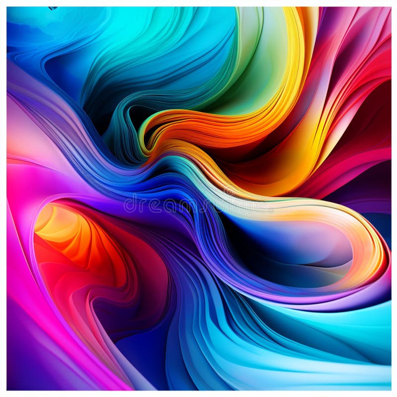 Mesmerizing Visual Symphony of Color Gradients Stock Illustration ...