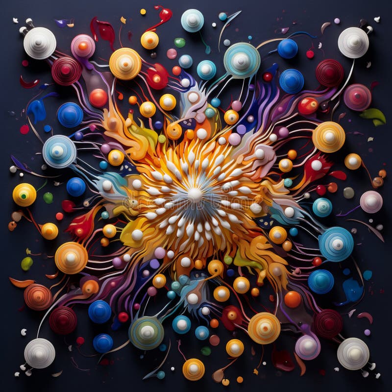 Artistic Atoms: Imaginative Fusion of Science and Creativity Stock ...