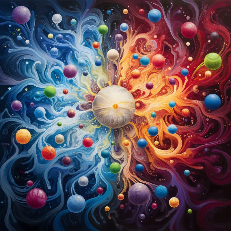 Artistic Atoms: Imaginative Fusion of Science and Creativity Stock ...